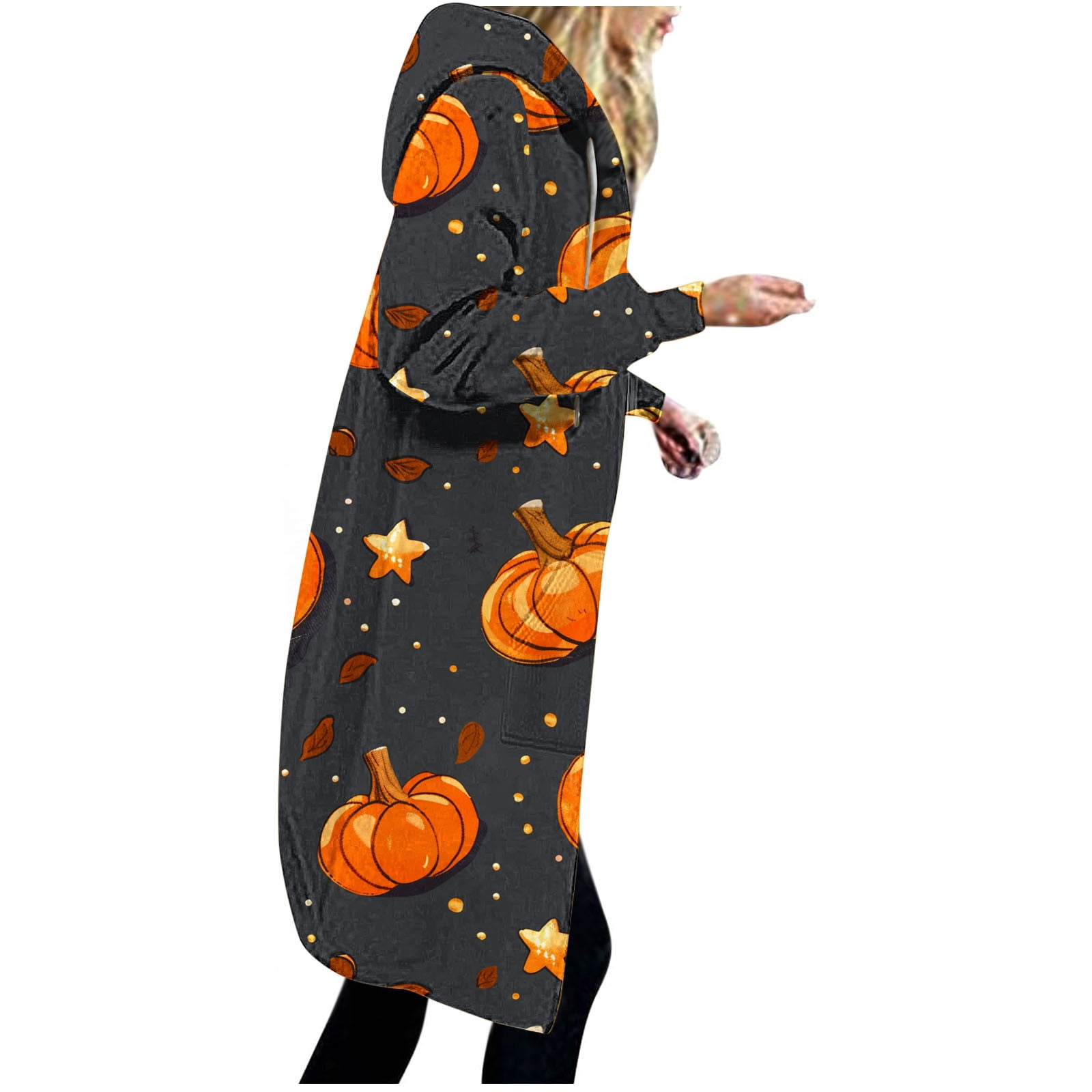 DeHolifer Halloween Jacket for Women Pumpkin Graphic Print Long Sleeve ...