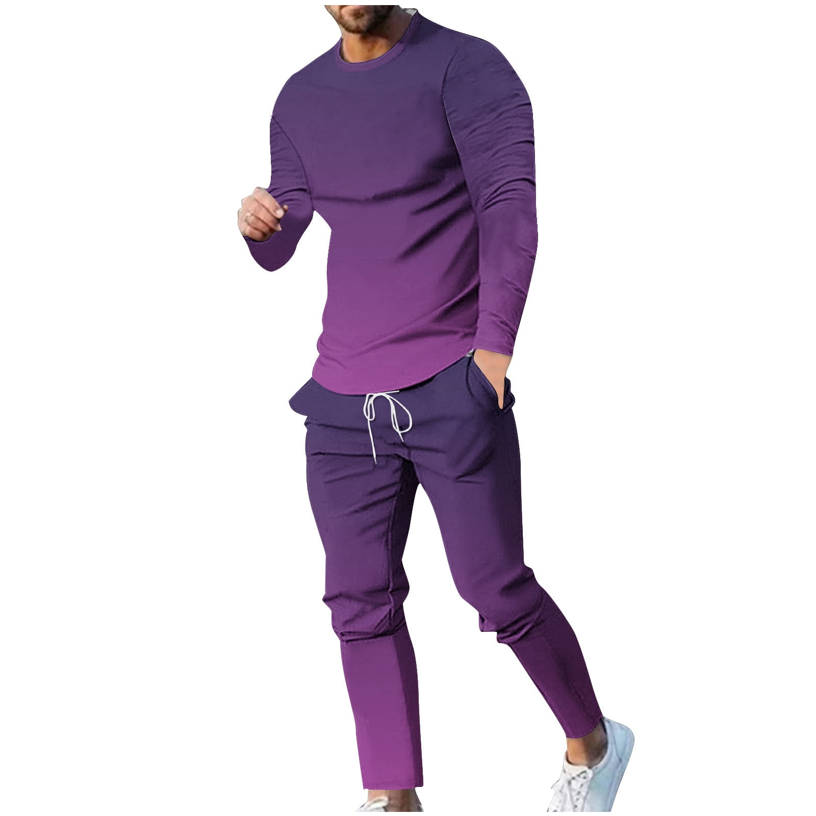 DeHolifer Men's 2 Piece Sets Sweatshirt and Sweatpants Casual ...