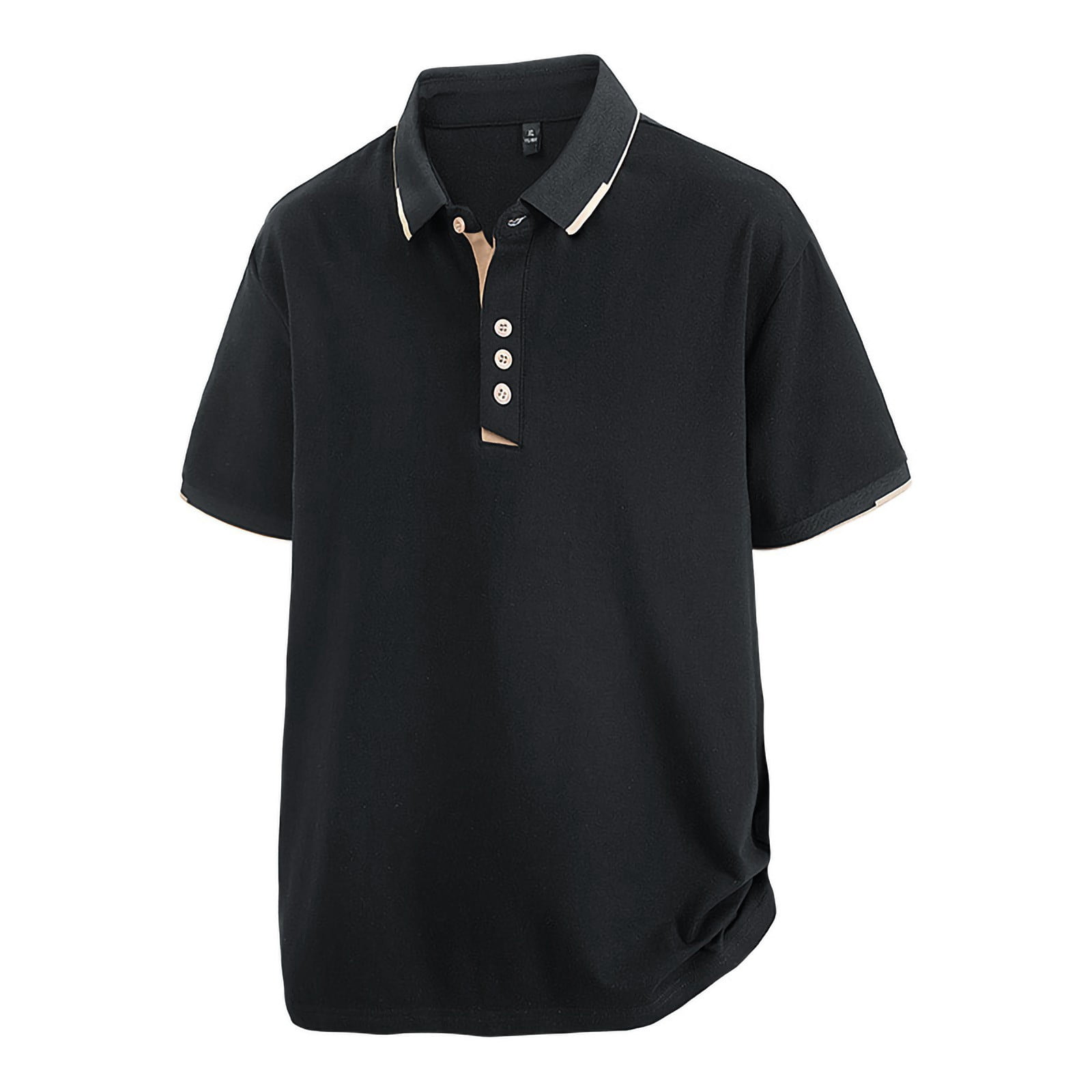 DeHolifer Men's Shirts Plus Size Contrast Color Stitching Cotton Soft ...