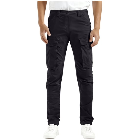 DeHolifer Mens Cargo Pants Work Trousers Straight Leg Joggers Low Rise ...
