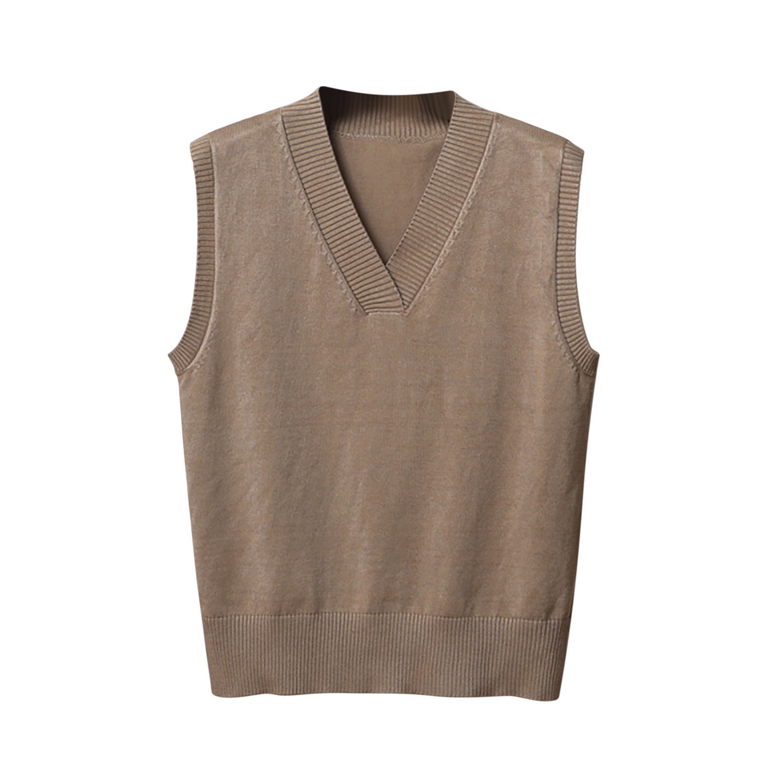 DeHolifer Sweater Vest for Women Fall Winter Sleeveless V Neck Cable ...