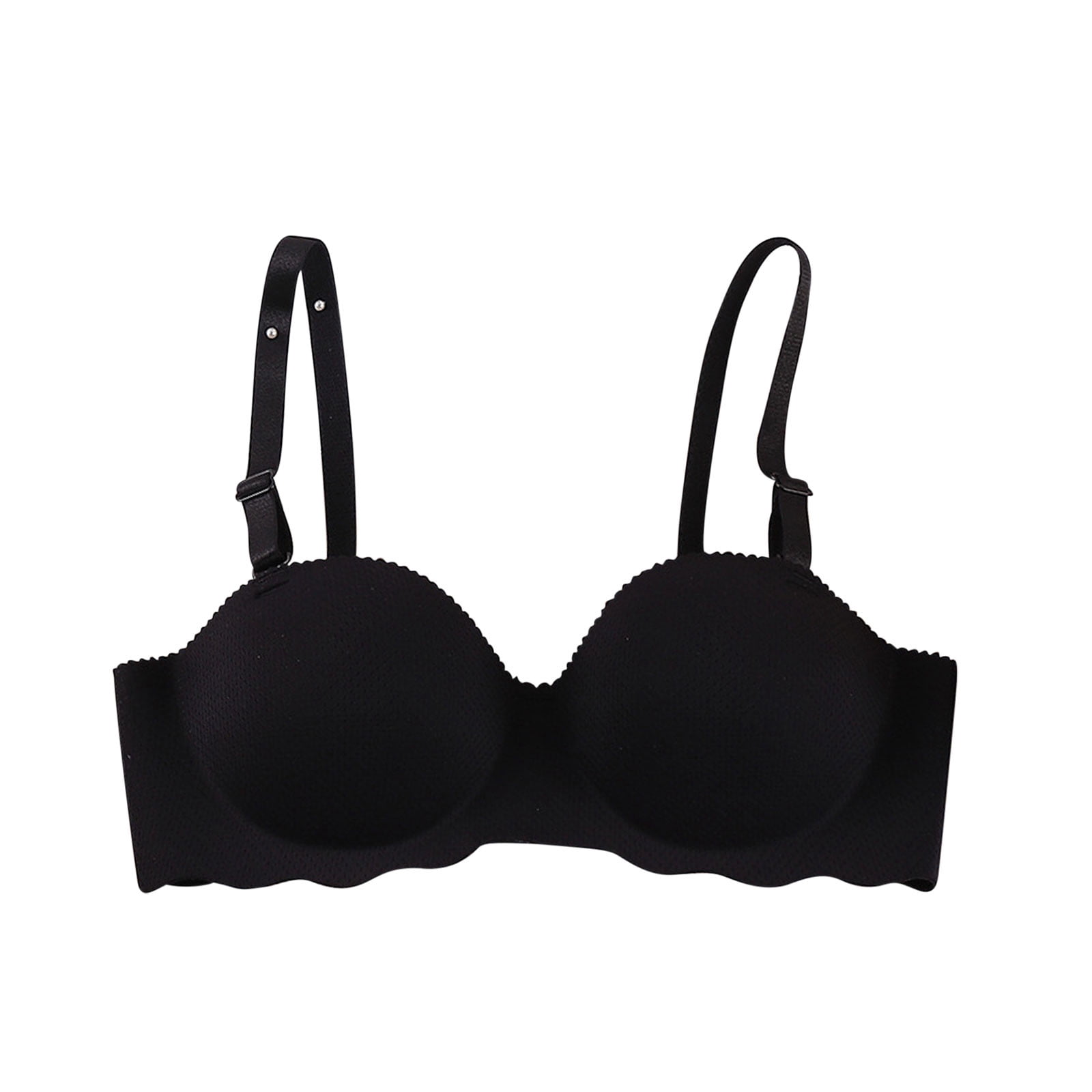 DeHolifer Women Bra Gathering A Seamless Bra With Detachable Shoulder ...