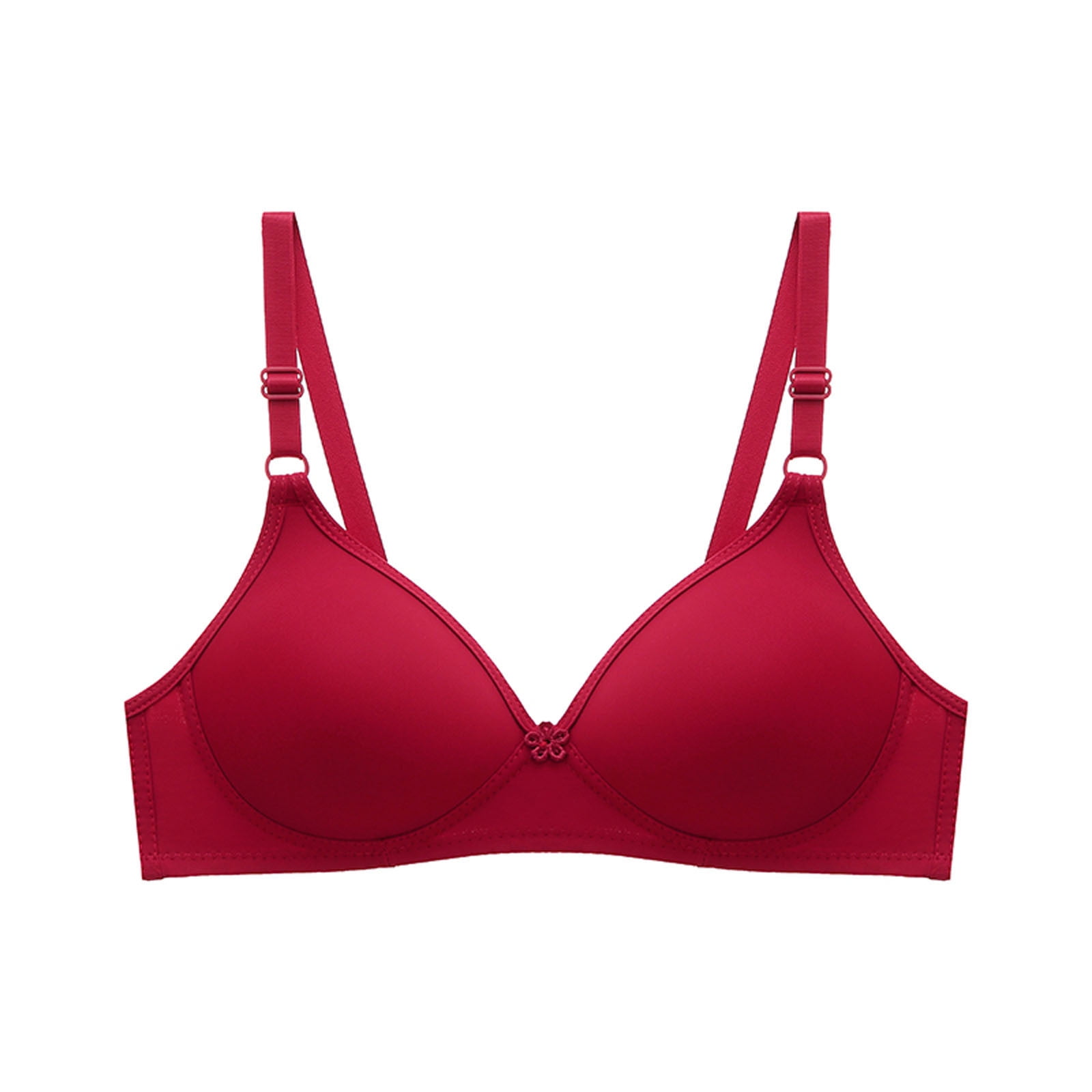 DeHolifer Women Minimizer Bra Soild Wire Free Underwear One-Piece Bra ...