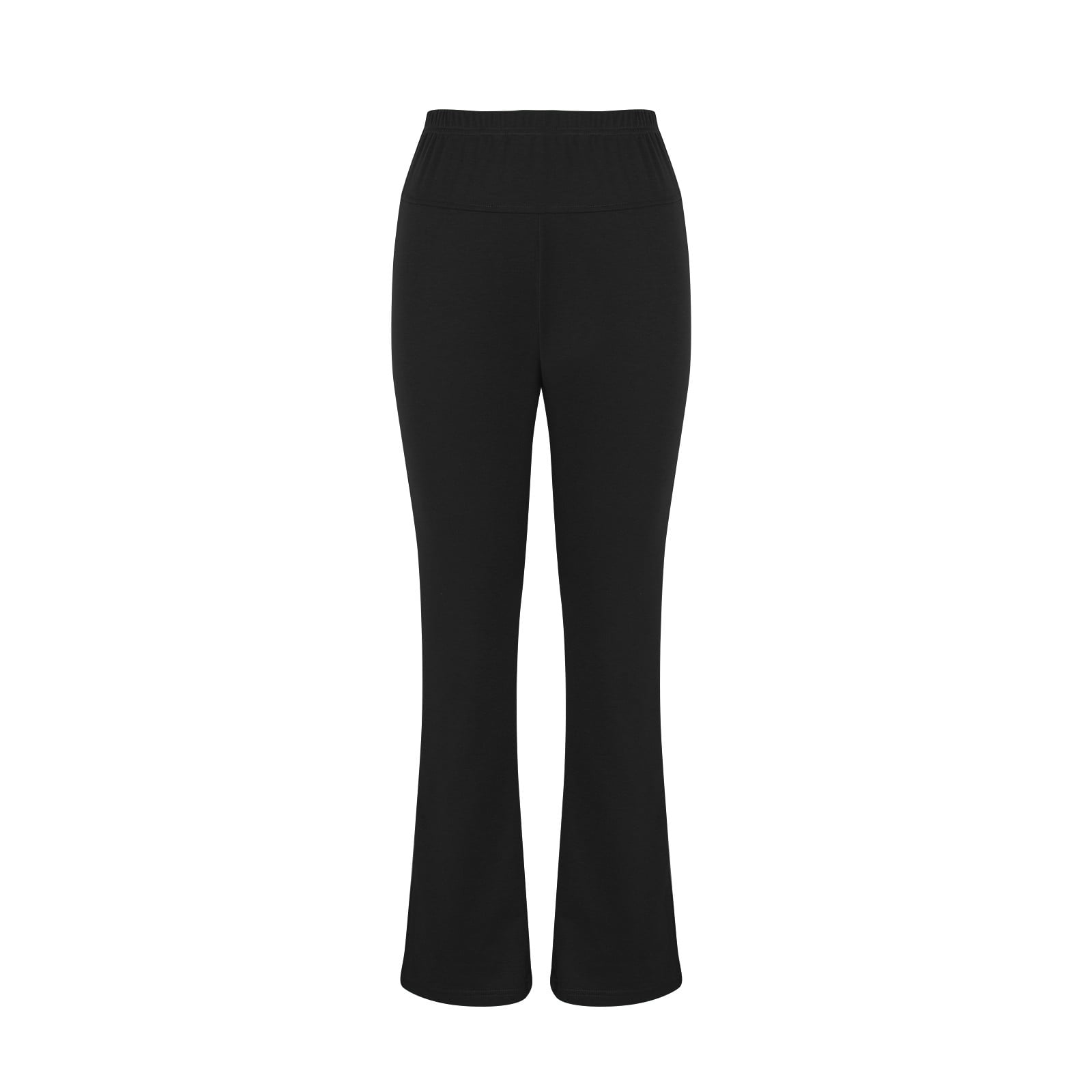 DeHolifer Women Pants High Waist Wide Leg Seamless Slit Hem Flared ...