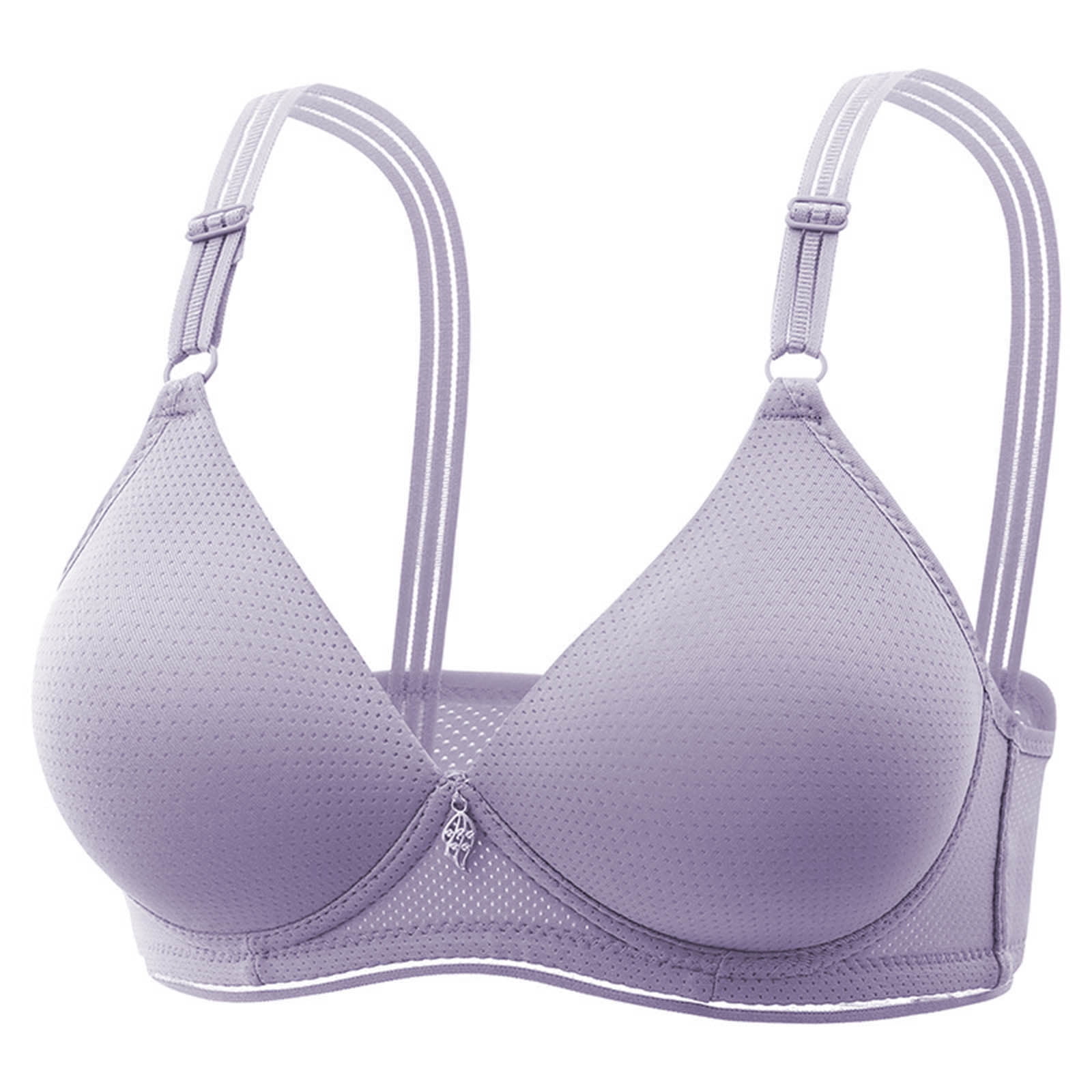 DeHolifer Women's Bras Hollow Out Perspective Bra Solid Color ...