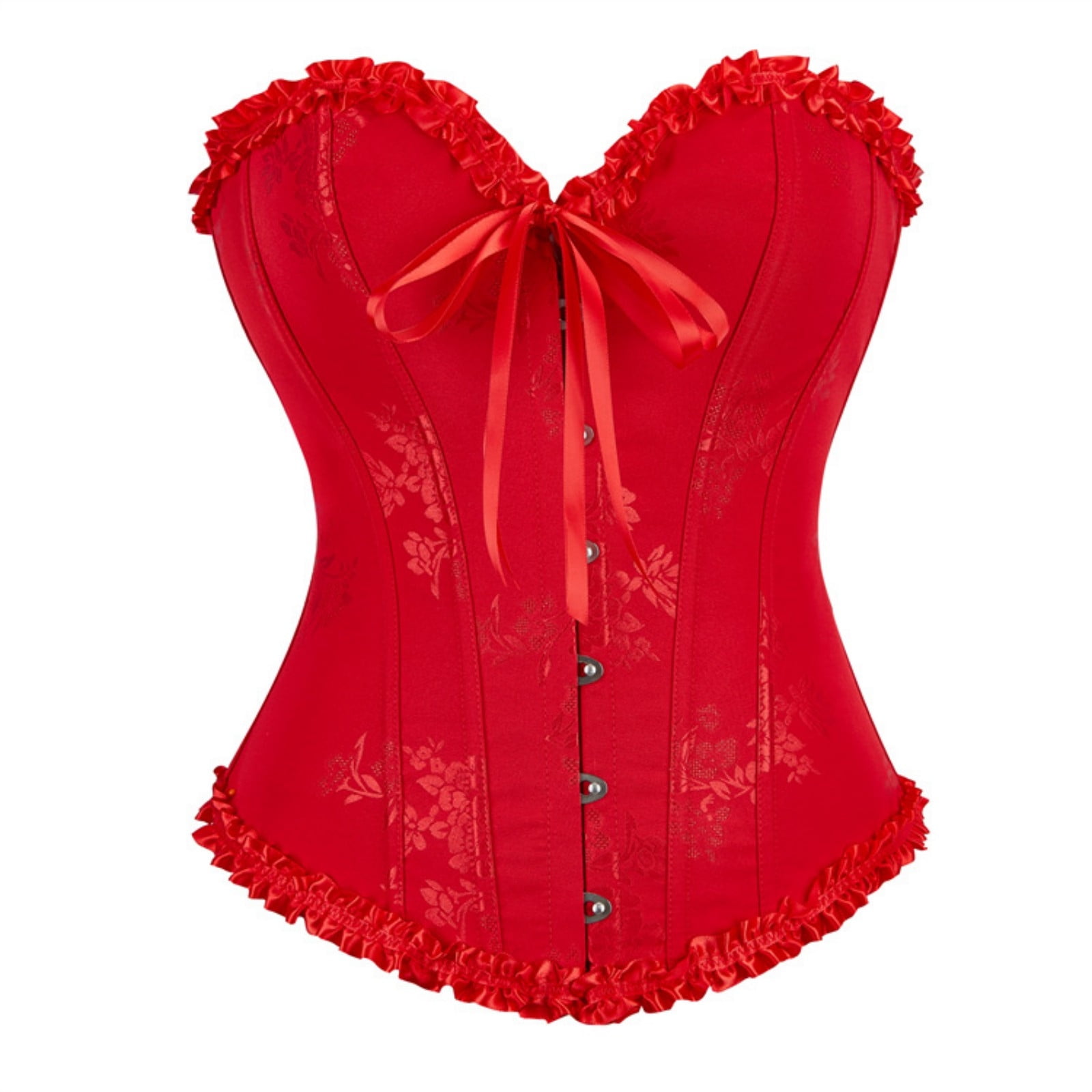 DeHolifer Women's Full Breast Gothic Vintage Style Corsage Bustier ...
