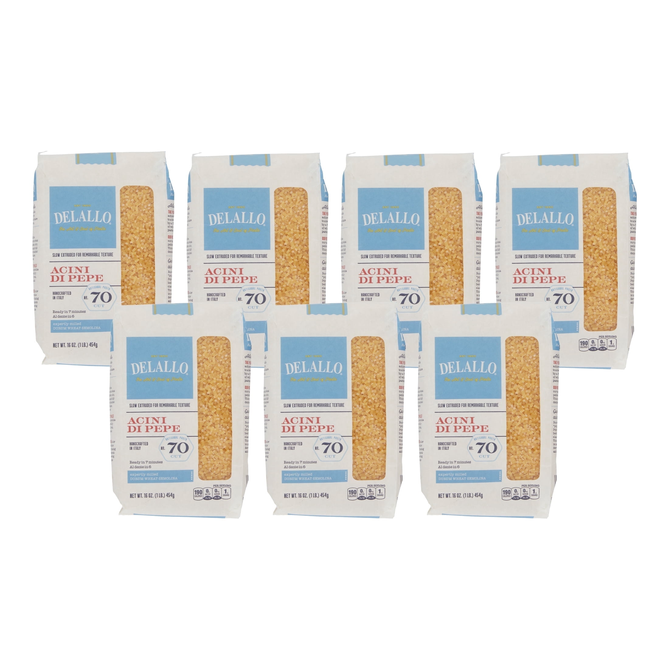 DeLallo, Acini di Pepe, Pastina Pasta, Made in Italy, Cooks in 7 ...