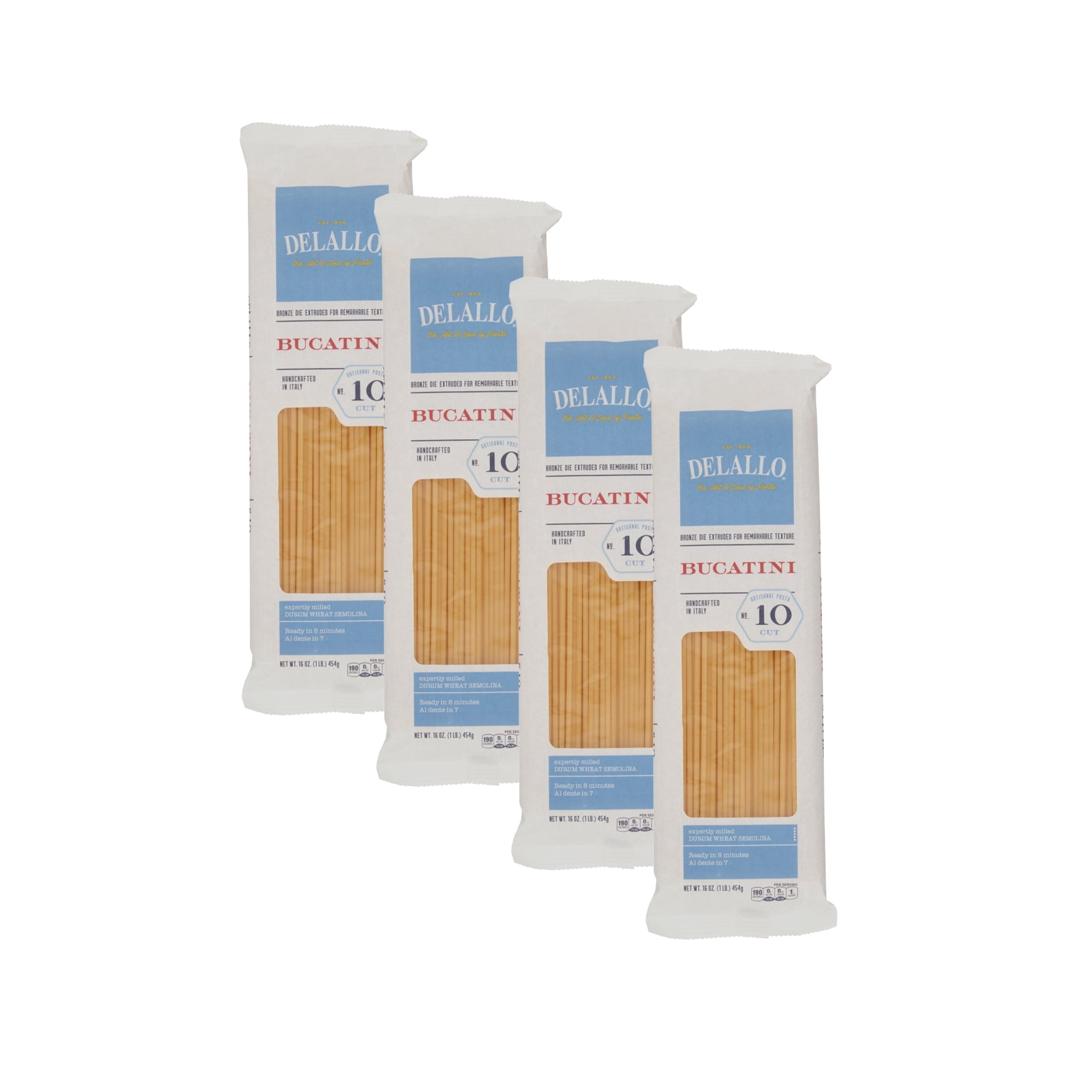 DeLallo, Bucatini Pasta, Made with Durum Wheat Semolina Flour, Imported ...