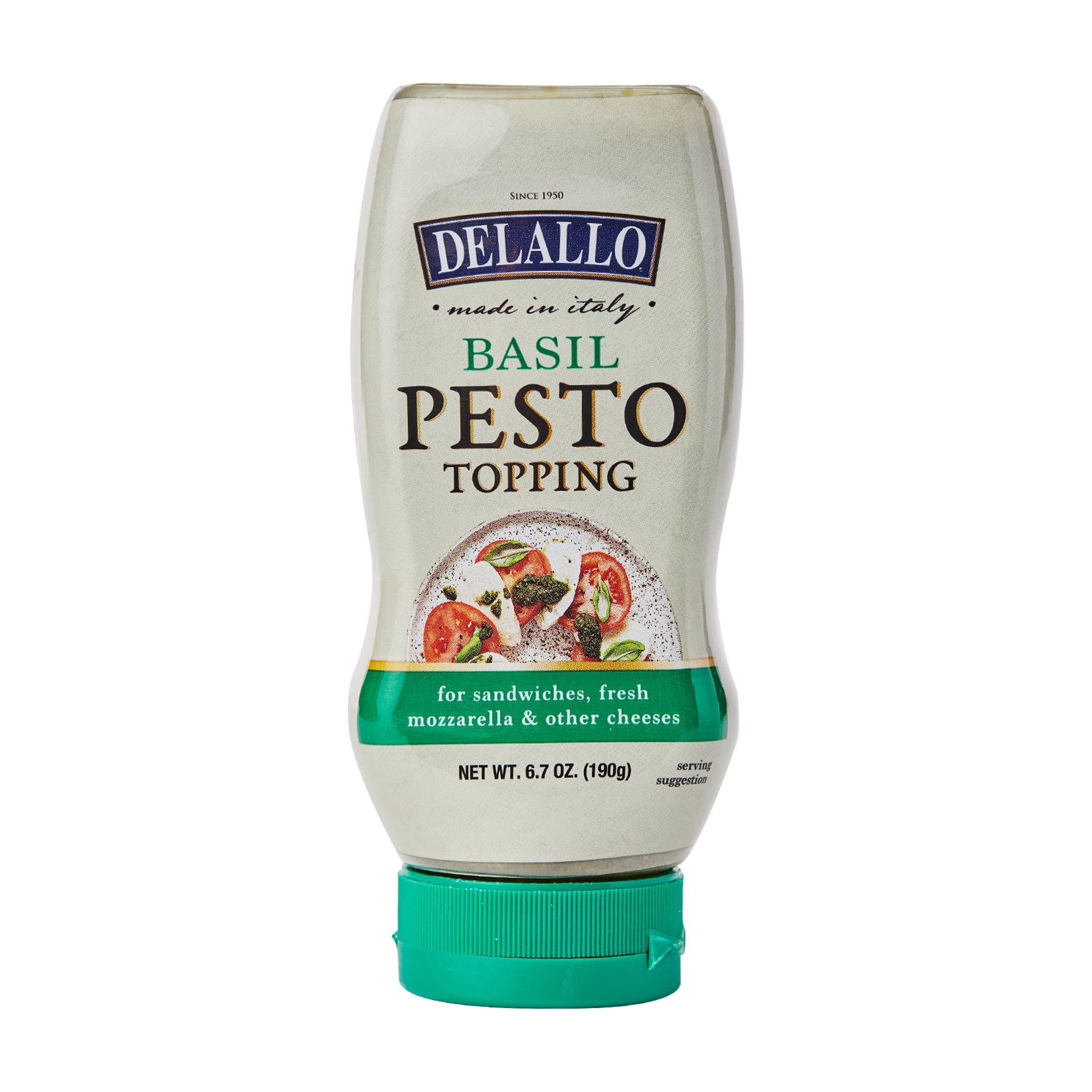 DeLallo Chopped Basil Pesto Topping For Sandwiches & Salads, Ready to ...