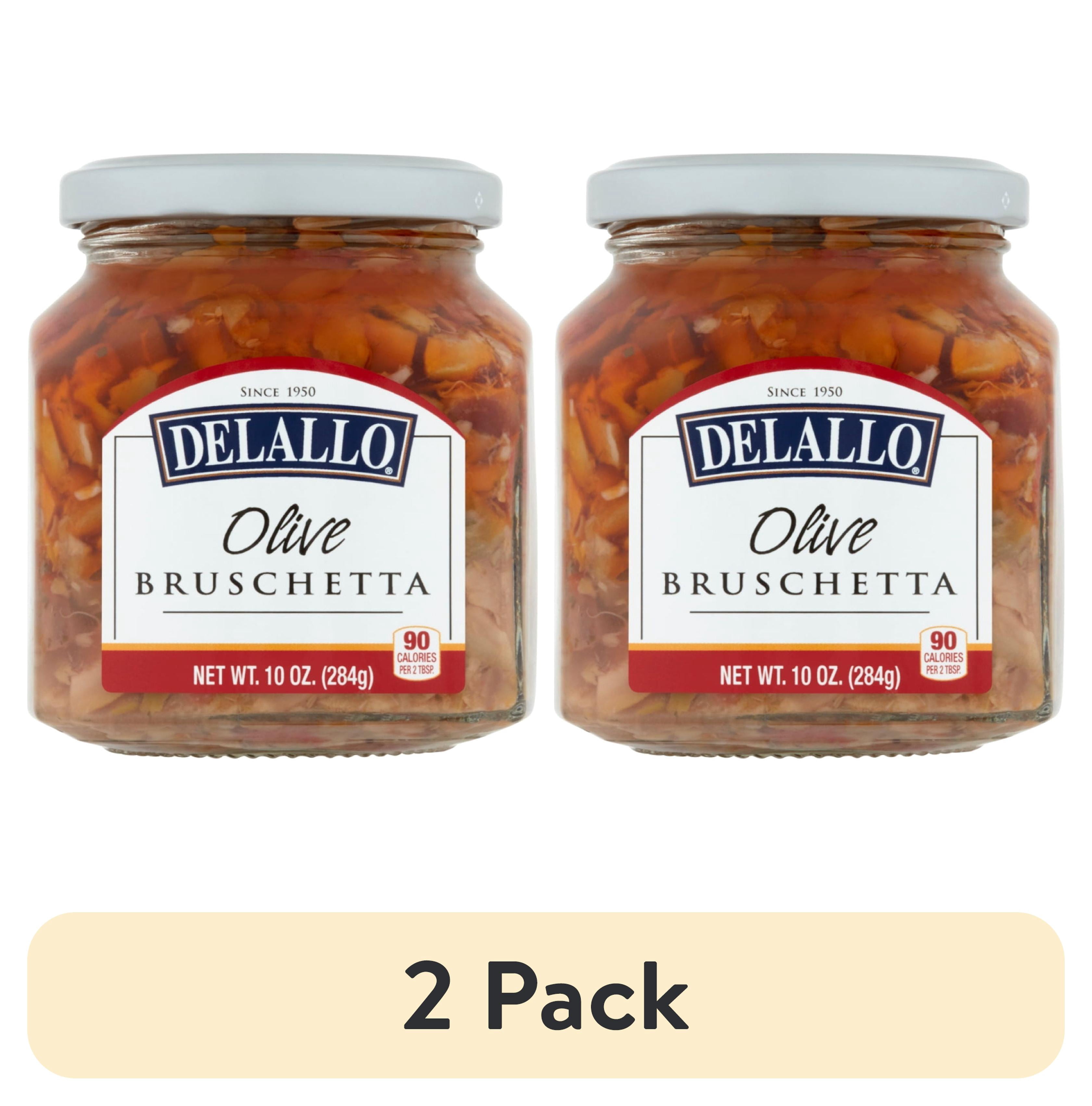 (2 pack) DeLallo Chopped Olive Bruschetta, Non GMO, 10 oz Jar - Walmart.com