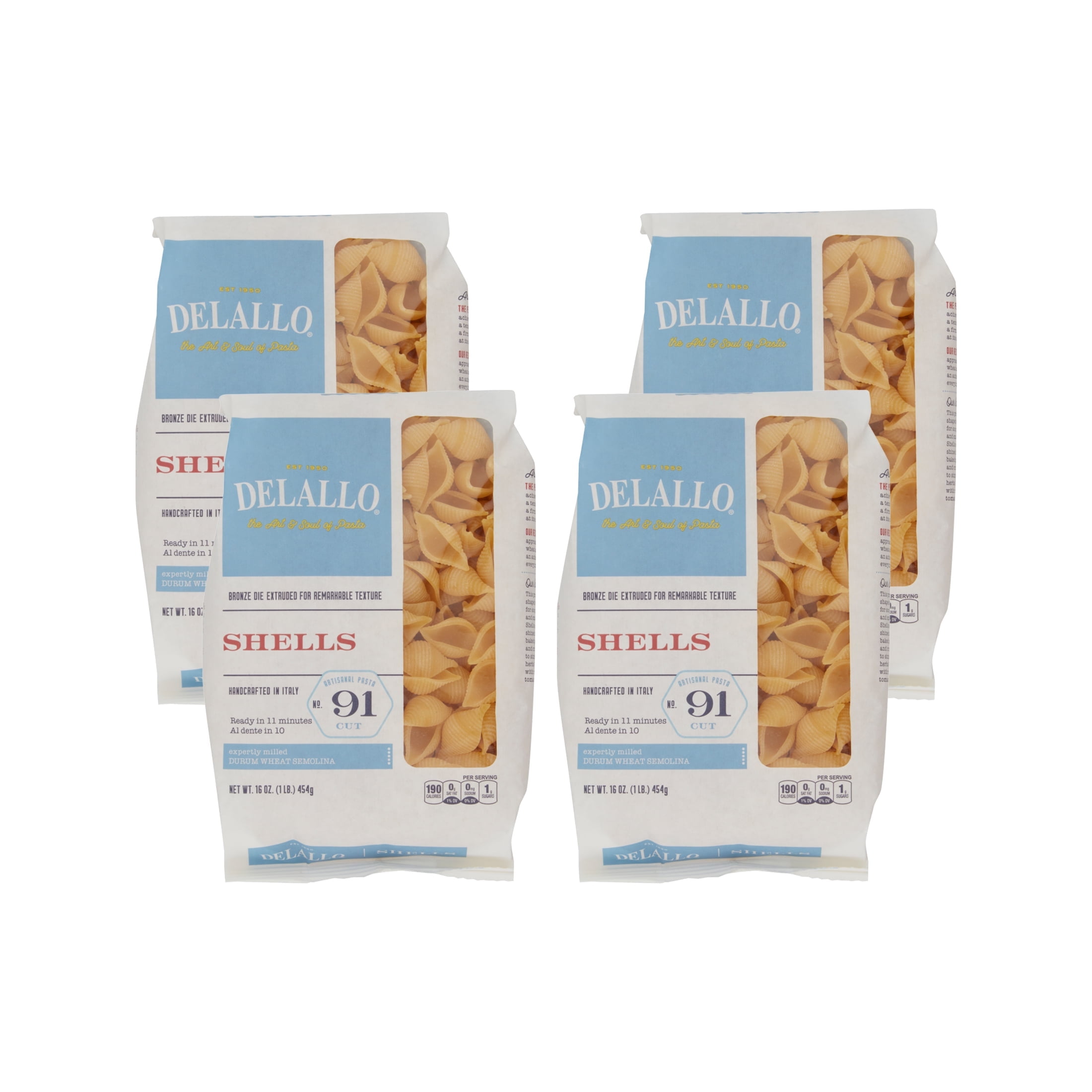 DeLallo, Conchiglie Pasta Shells, Conch Shape, Made with Durum Wheat ...