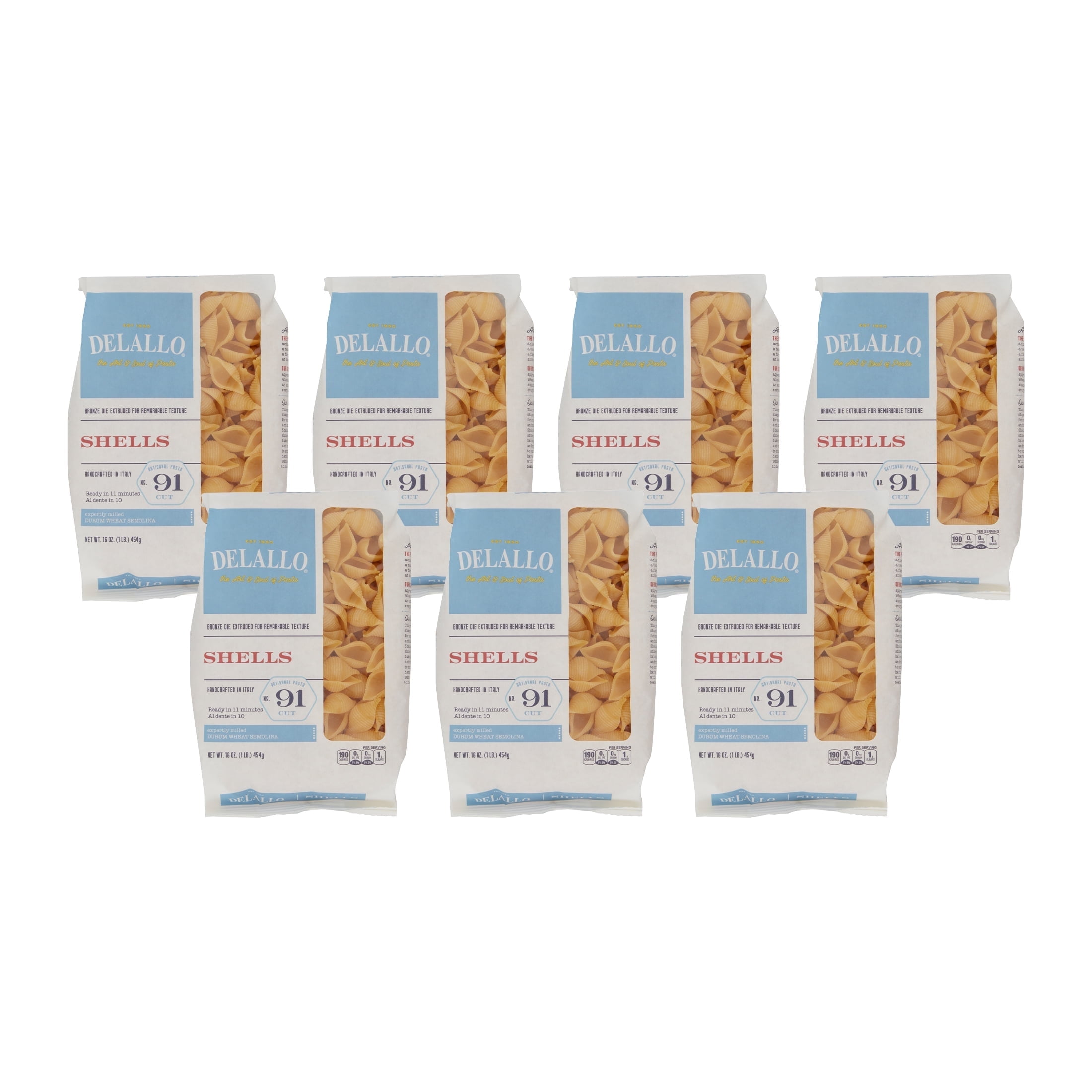DeLallo, Conchiglie Pasta Shells, Conch Shape, Made with Durum Wheat ...