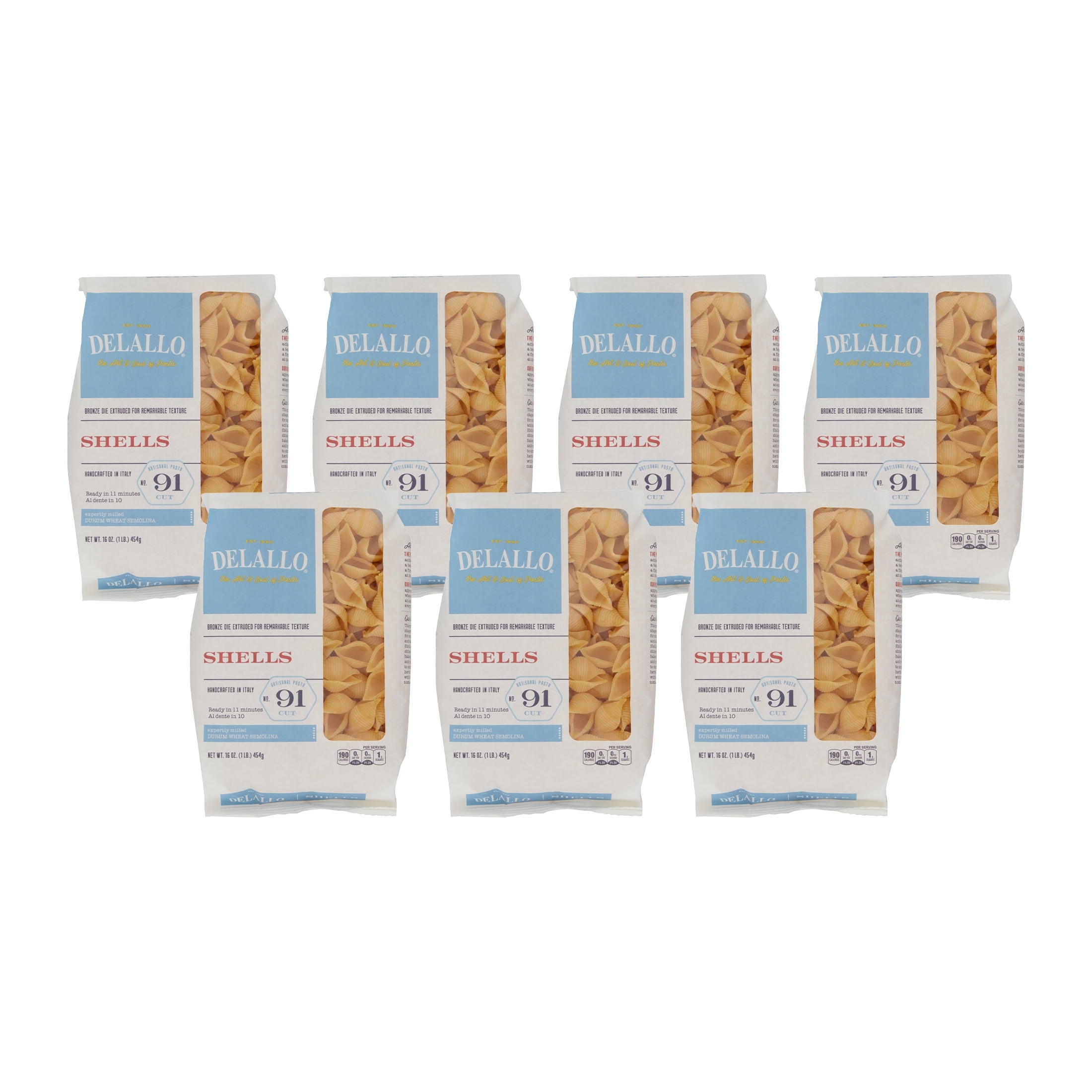 DeLallo, Conchiglie Pasta Shells, Conch Shape, Made with Durum Wheat ...