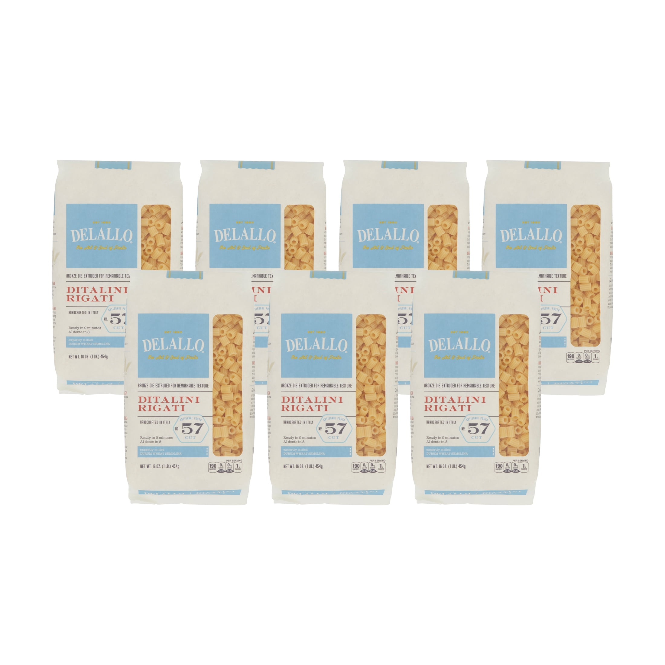 DeLallo, Ditalini Pasta, Tiny Tube Shaped, Made in Italy, Cooks in 9 ...