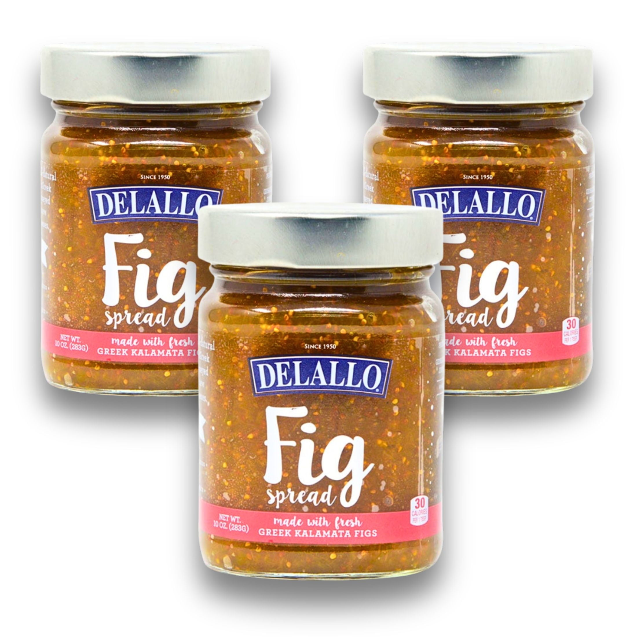 DeLallo Fig Spread, Fruity Flavor with Mild Sweetness, Non-GMO, Gluten Free, 10 oz. Jar (3-Pack ...