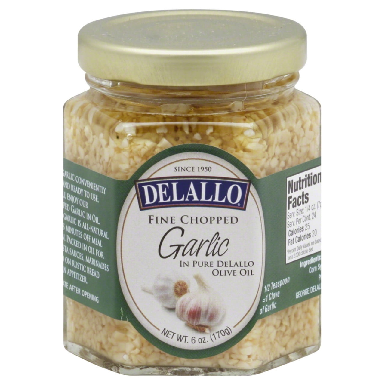 DeLallo Garlic, Fine Chopped, 6 oz - Walmart.com