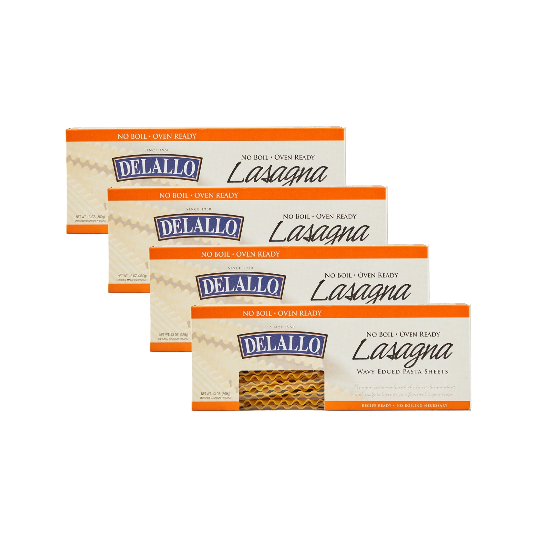 DeLallo No-Boil Lasagna Sheets, Oven Ready, Made in Italy, Non-GMO, 13. ...