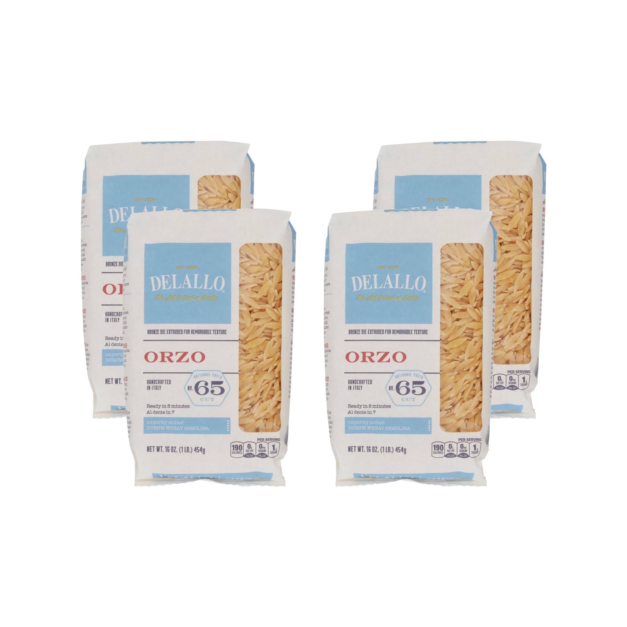 DeLallo, Orzo Pasta, Authentic Italian Pastina, Made with Durum Wheat ...