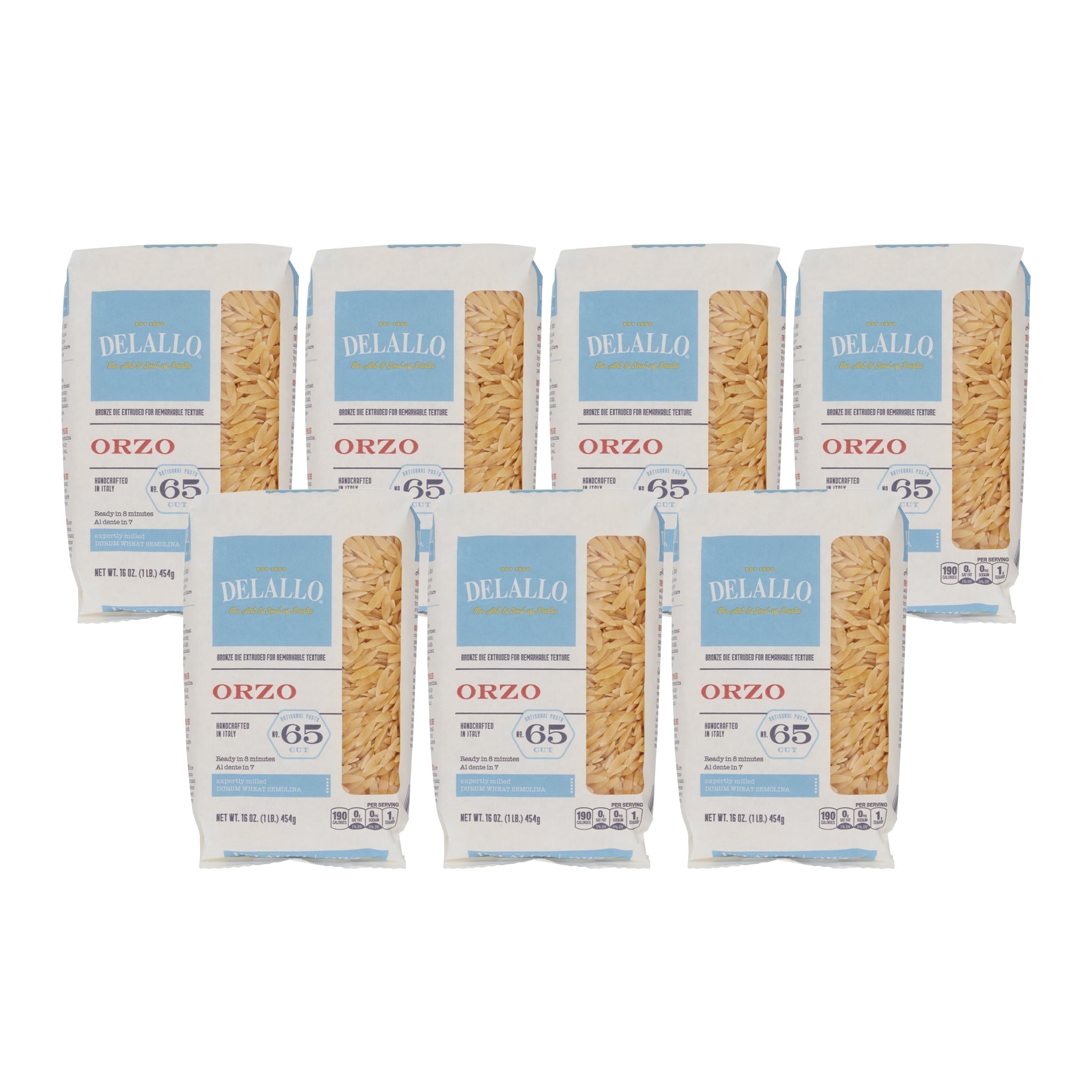 DeLallo, Orzo Pasta, Authentic Italian Pastina, Made with Durum Wheat ...