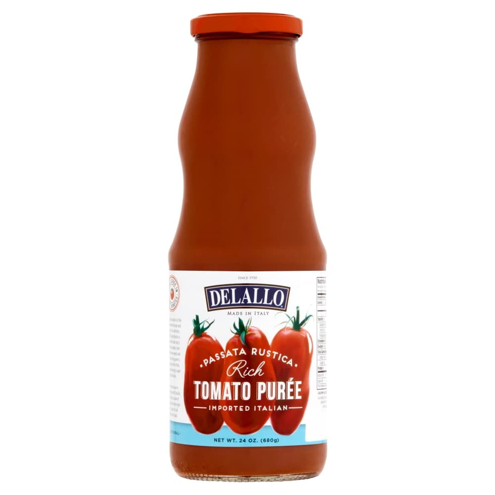 DeLallo Passata Rustica Rich Tomato Pure, 24oz Jar, 6-Pack - Walmart.com