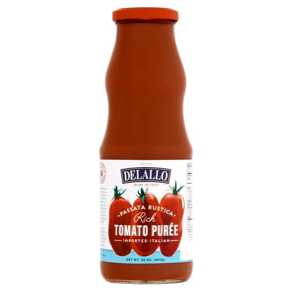 DeLallo Passata Rustica Rich Tomato Pure, 24oz Jar, 6-Pack - Walmart.com