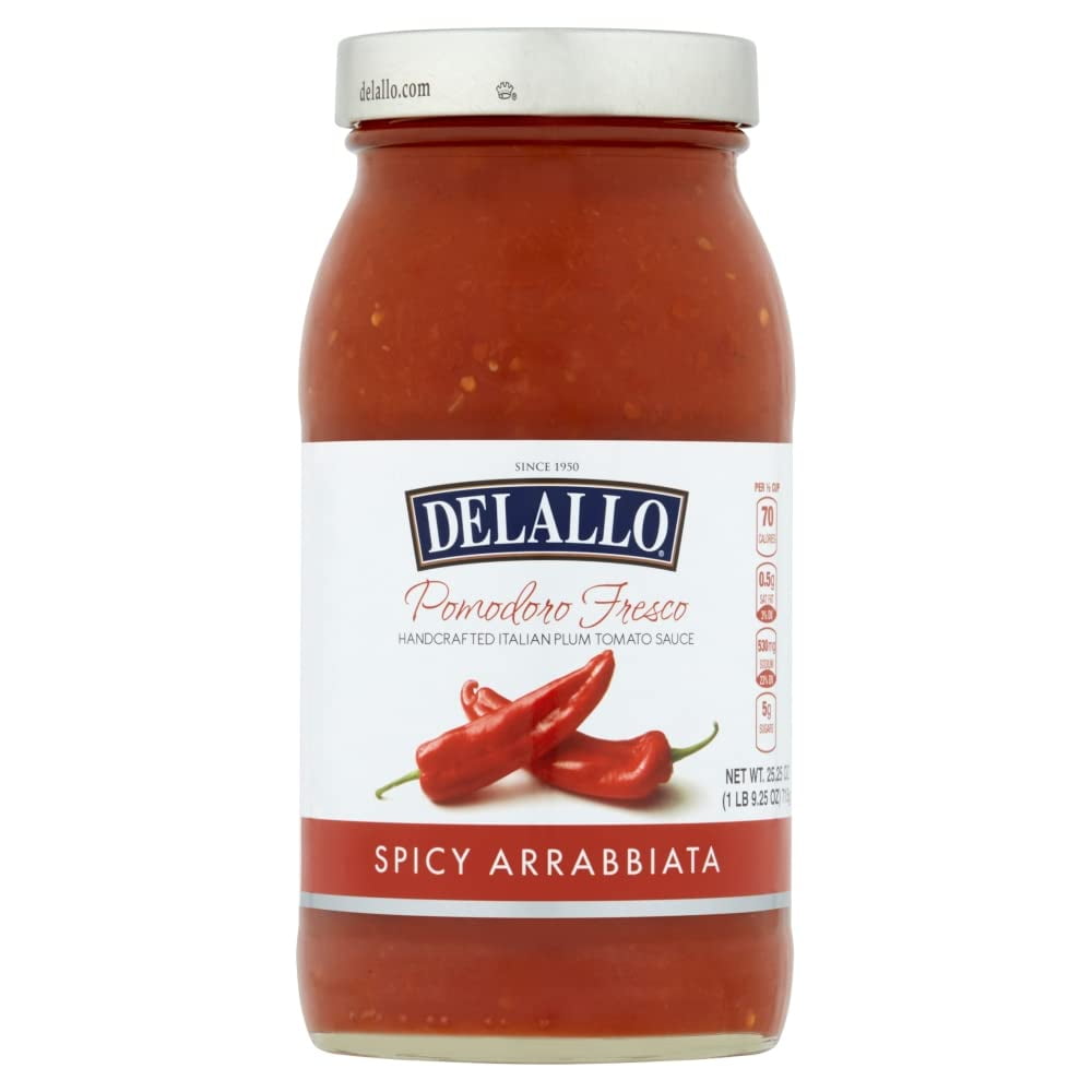 DeLallo Pomodoro Fresco Spicy Arrabbiata Sauce, 25.25oz Jar, 6-Pack ...