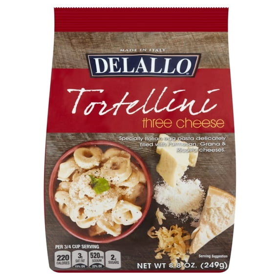 DeLallo Three-Cheese Tortellini Pasta, 8.8oz Package, 12-Pack - Walmart.com