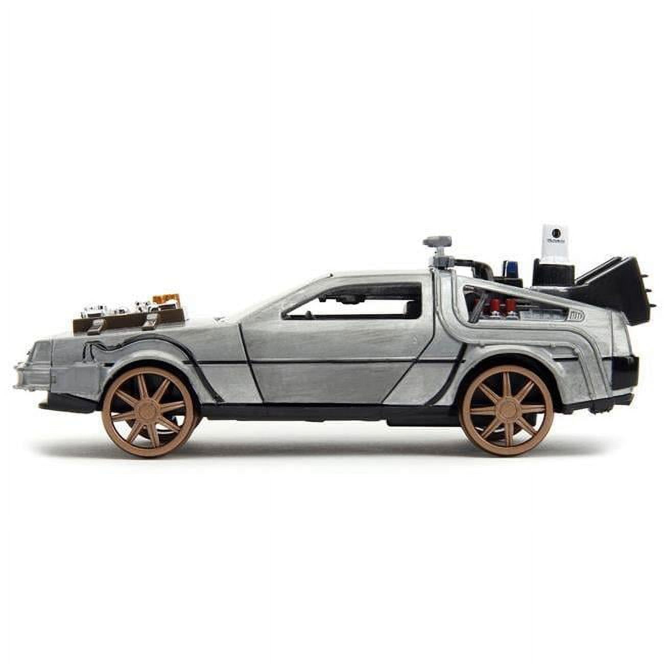 DeLorean DMC Time Machine Brushed Metal Train Wheel Version Back to the ...