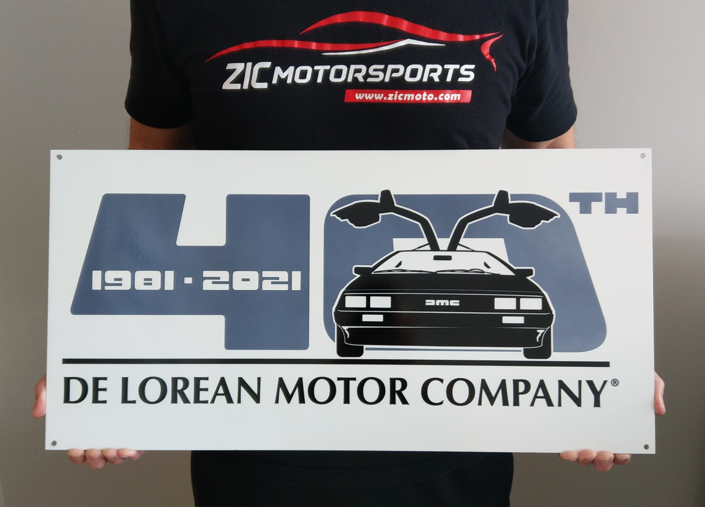 DeLorean Motor Company 40th Anniversary Metal Sign - Walmart.com