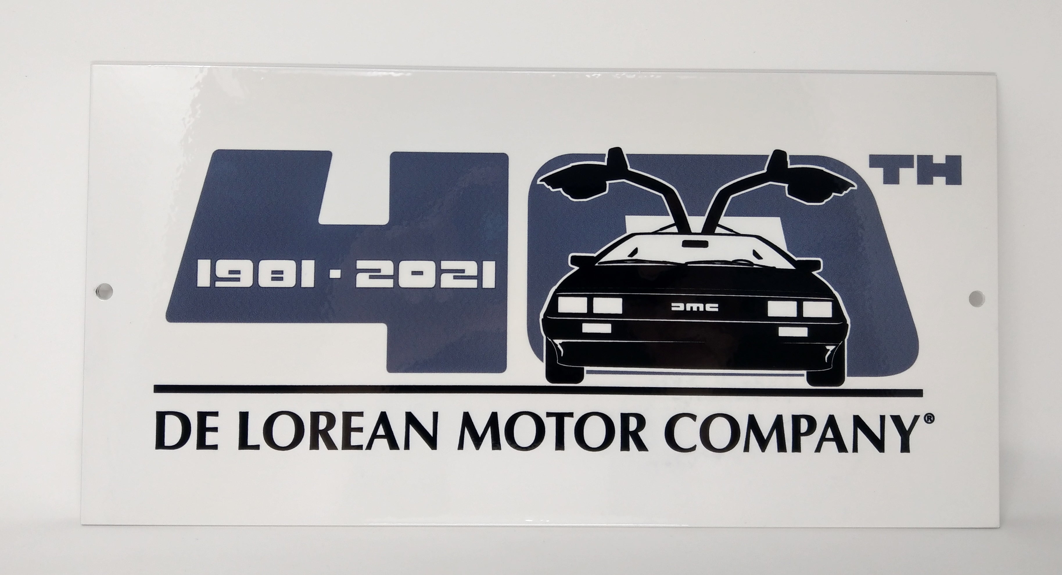 DeLorean Motor Company 40th Anniversary Metal Sign - Walmart.com