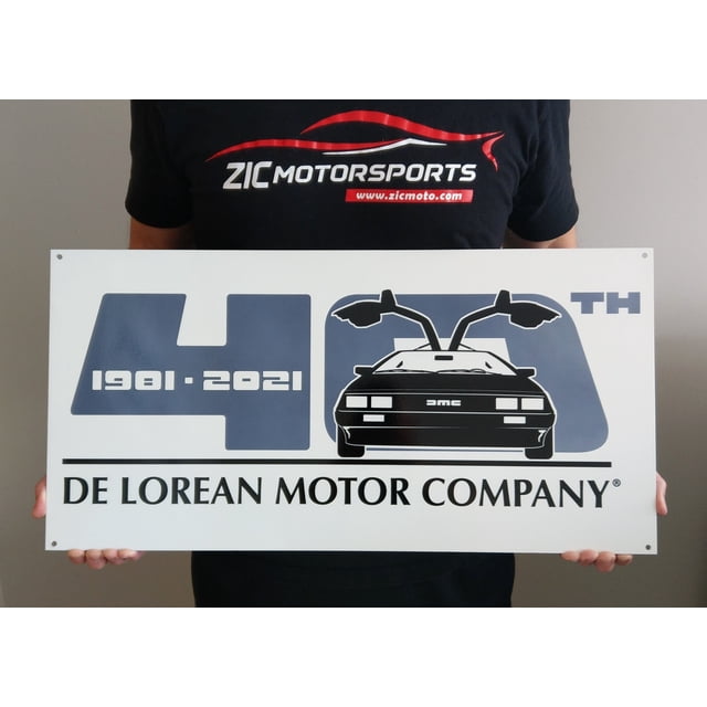 DeLorean Motor Company 40th Anniversary Metal Sign - Walmart.com