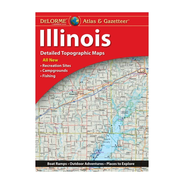 DeLorme Atlas & Gazetteer: Detailed Topographic Road Map of Illinois ...