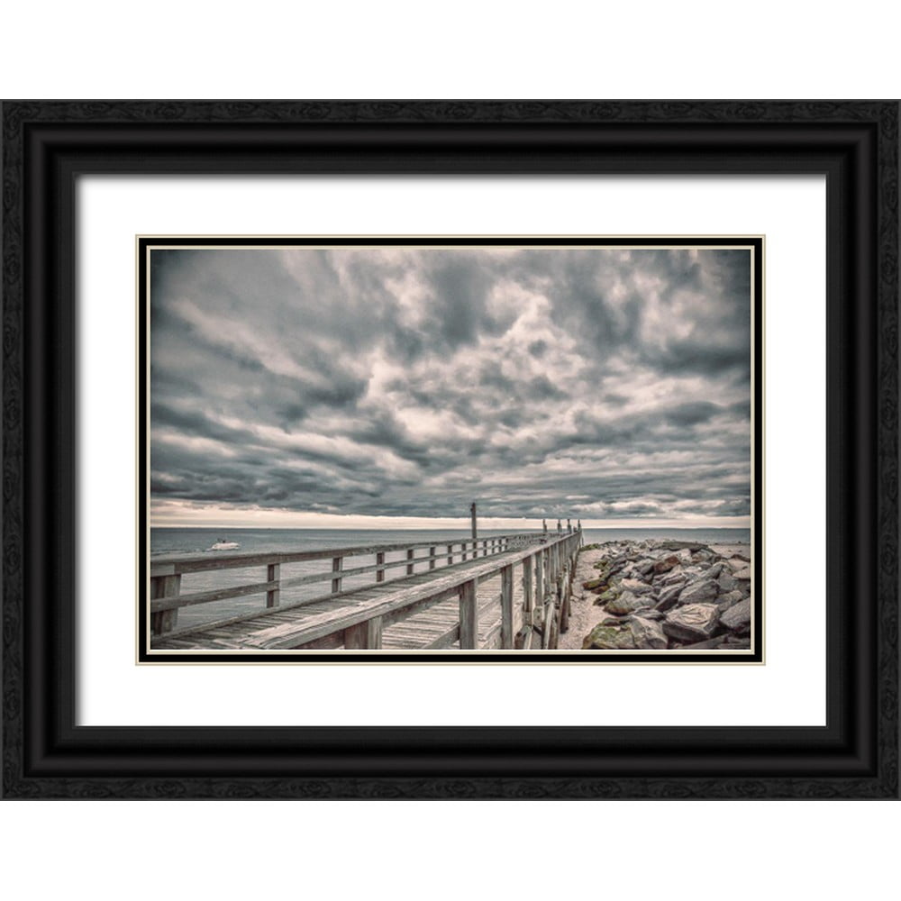 DeLuca, Pat 14x11 Black Ornate Wood Framed with Double Matting Museum ...