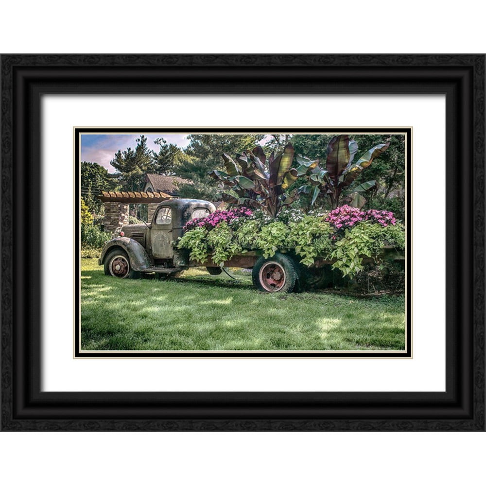 DeLuca, Pat 14x11 Black Ornate Wood Framed with Double Matting Museum ...