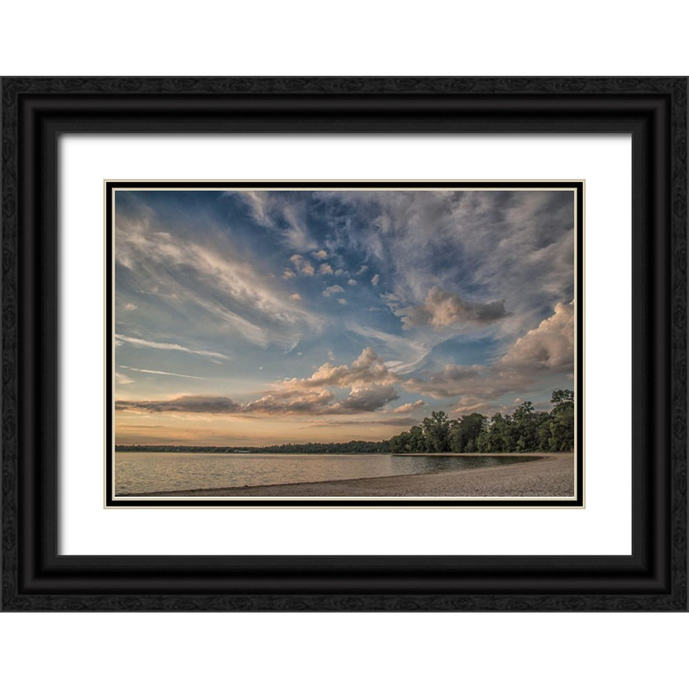 DeLuca, Pat 18x13 Black Ornate Wood Framed with Double Matting Museum ...