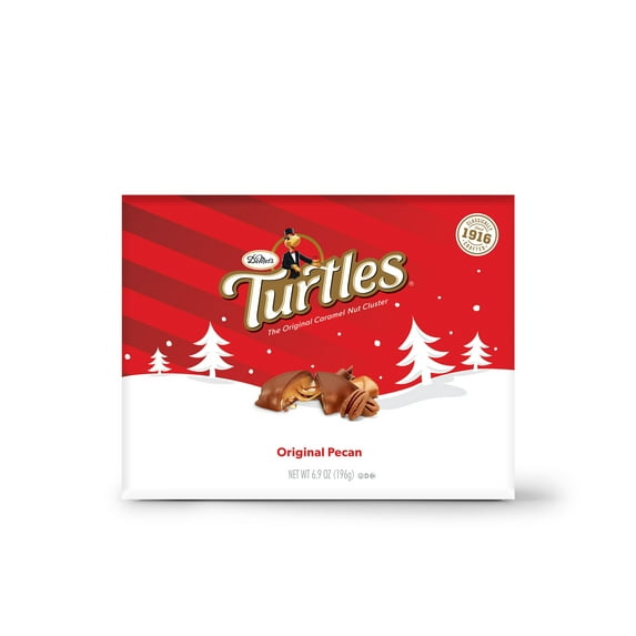DeMet's Turtles Holiday, Milk Chocolate Caramel Pecan Clusters, 6.9oz Gift Box - Walmart.com