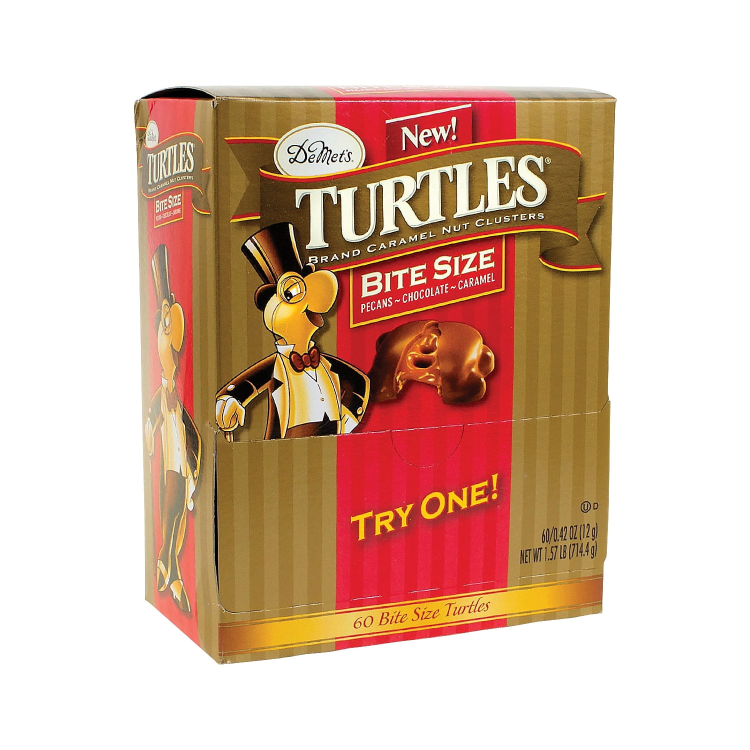 DeMet's Original Flavor Turtles Candy, Bite Size Milk Chocolate ...