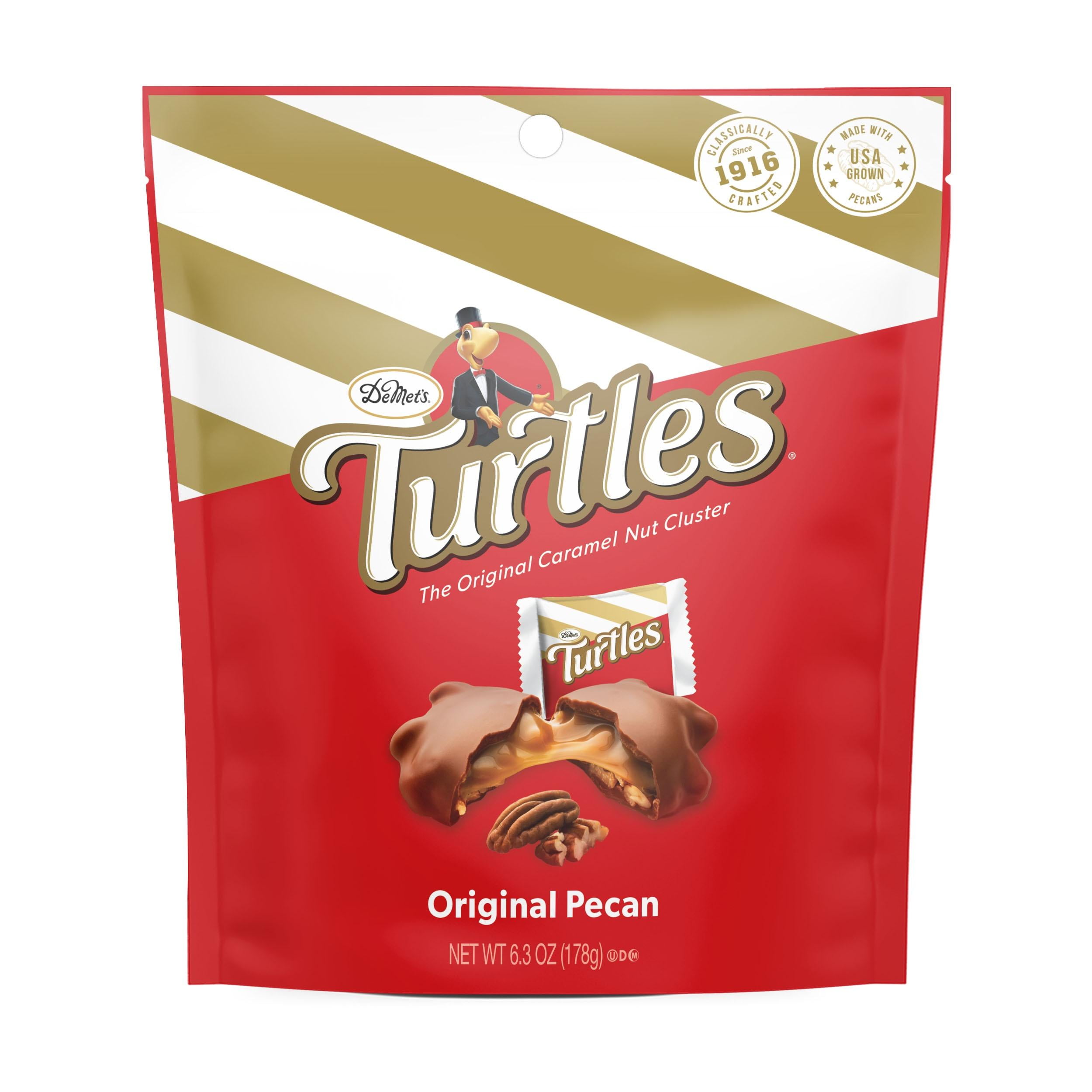 DeMet's Turtles Original Milk Chocolate Pecan Caramel Nut Clusters, 6 ...
