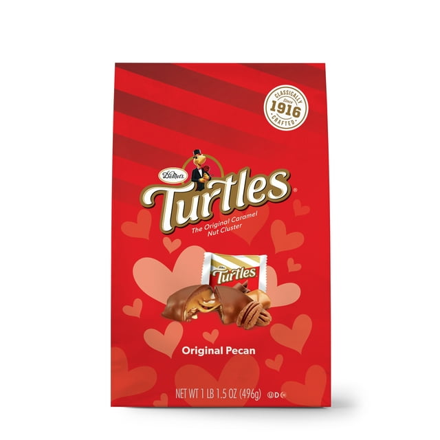 DeMet's Turtles, Original Milk Chocolate Pecan Valentine's Bag, 17.5oz ...