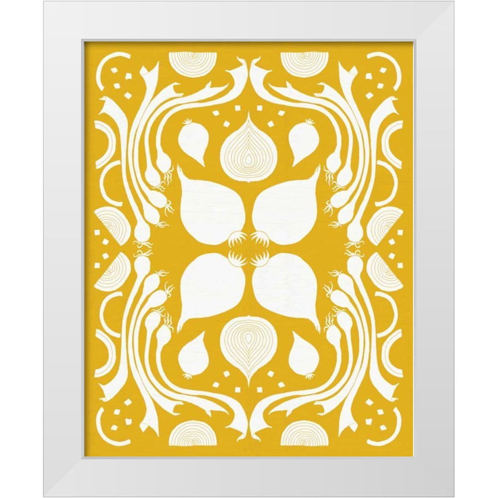 DeNeige, Elyse 20x24 White Modern Wood Framed Museum Art Print Titled - Retro Onion Otomi ...