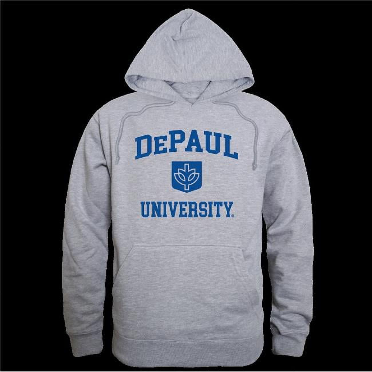 DePaul University Blue Demons Seal Hoodie, Heather Grey - Extra Large ...
