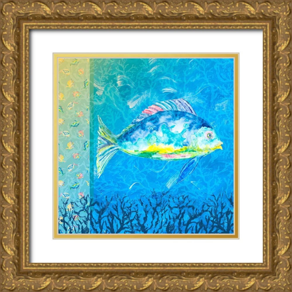 DeRice, Julie 12x12 Gold Ornate Wood Framed with Double Matting Museum ...