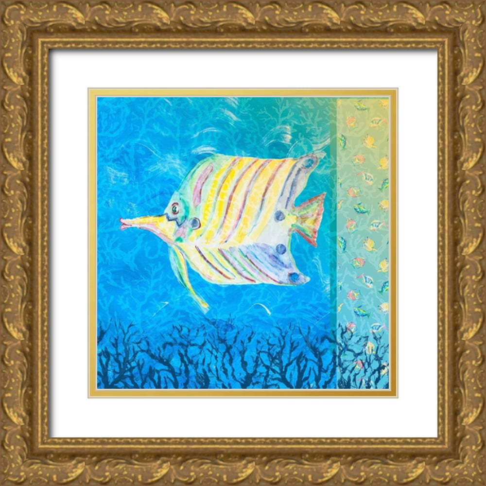 DeRice, Julie 12x12 Gold Ornate Wood Framed with Double Matting Museum ...