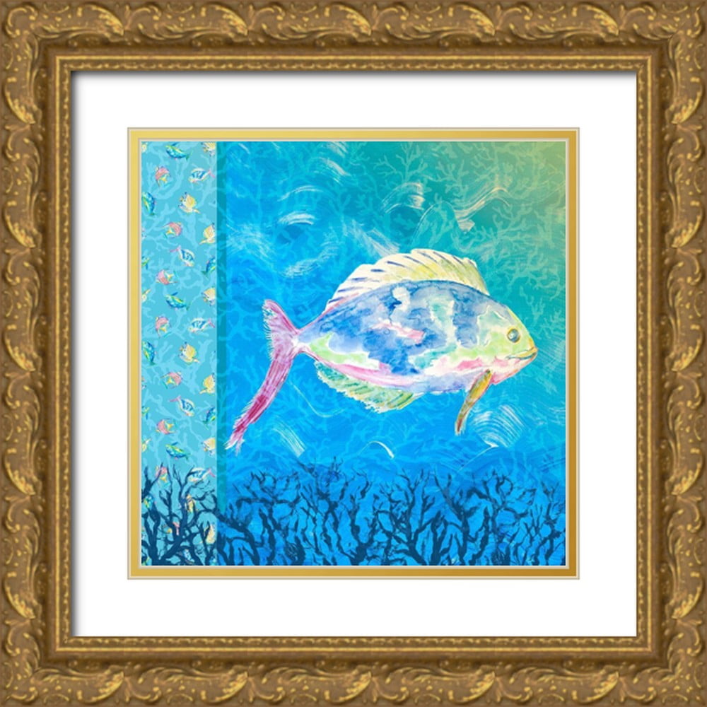 DeRice, Julie 12x12 Gold Ornate Wood Framed with Double Matting Museum ...