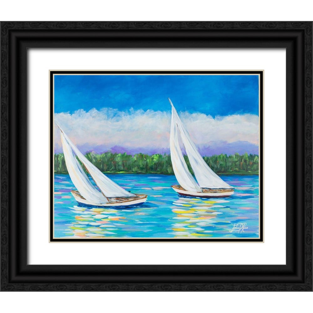 DeRice, Julie 14x12 Black Ornate Wood Framed with Double Matting Museum ...