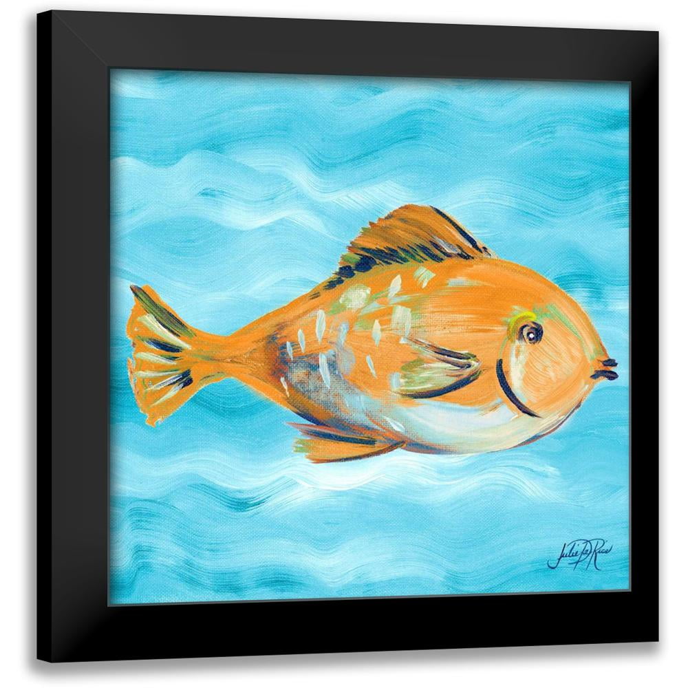 DeRice, Julie 15x15 Black Modern Framed Museum Art Print Titled - Fish ...