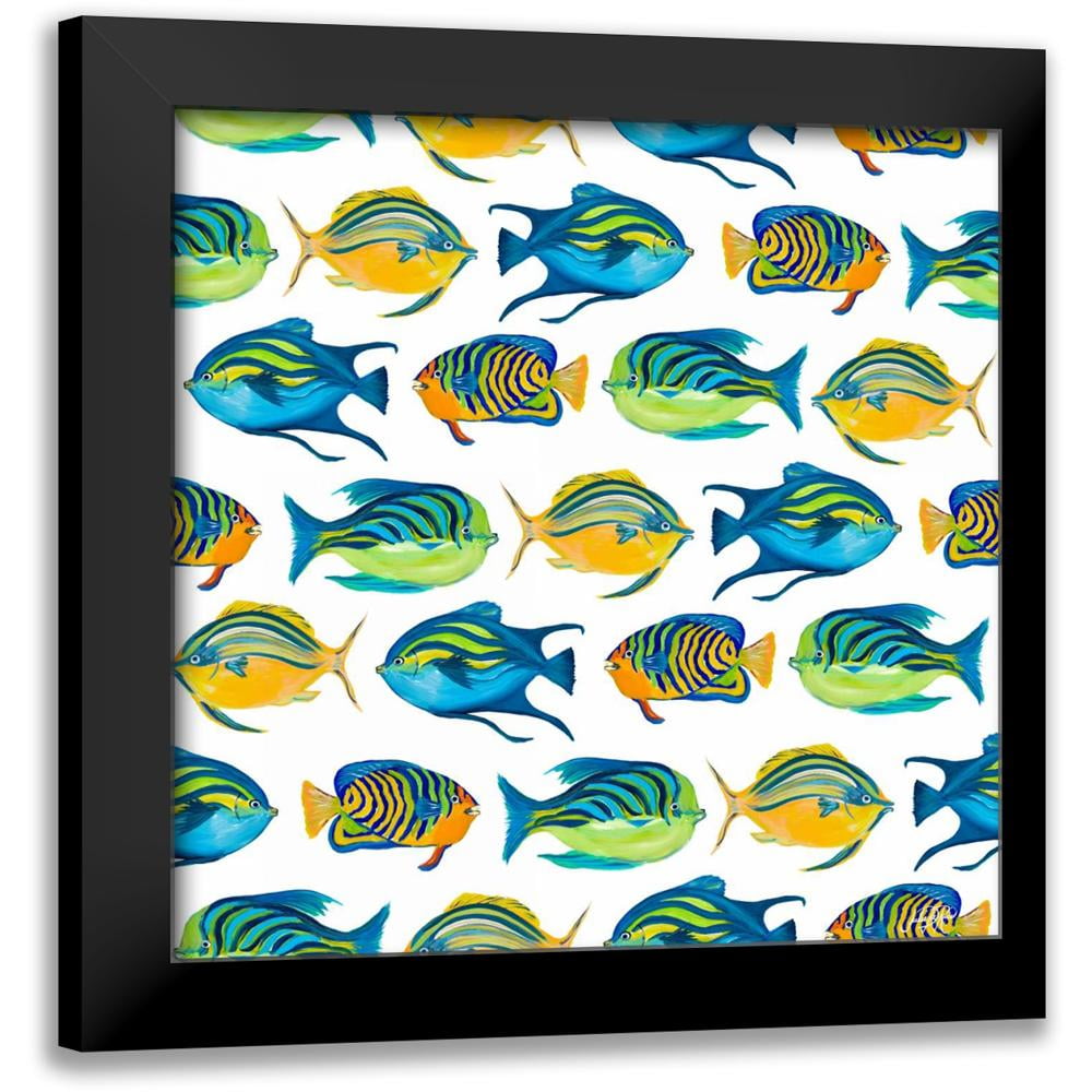 DeRice, Julie 15x15 Black Modern Framed Museum Art Print Titled - Fishy ...