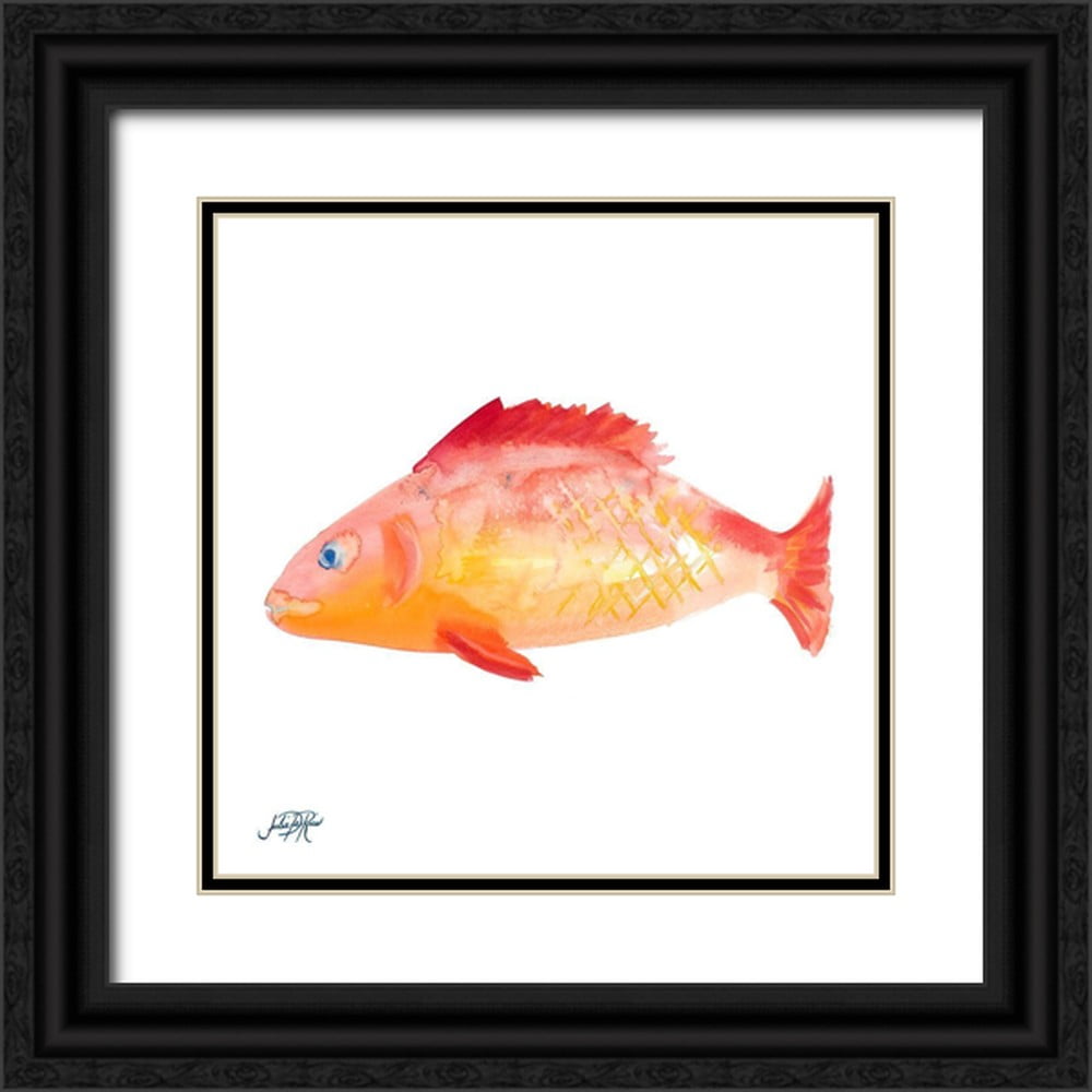 DeRice, Julie 15x15 Black Ornate Wood Framed with Double Matting Museum ...