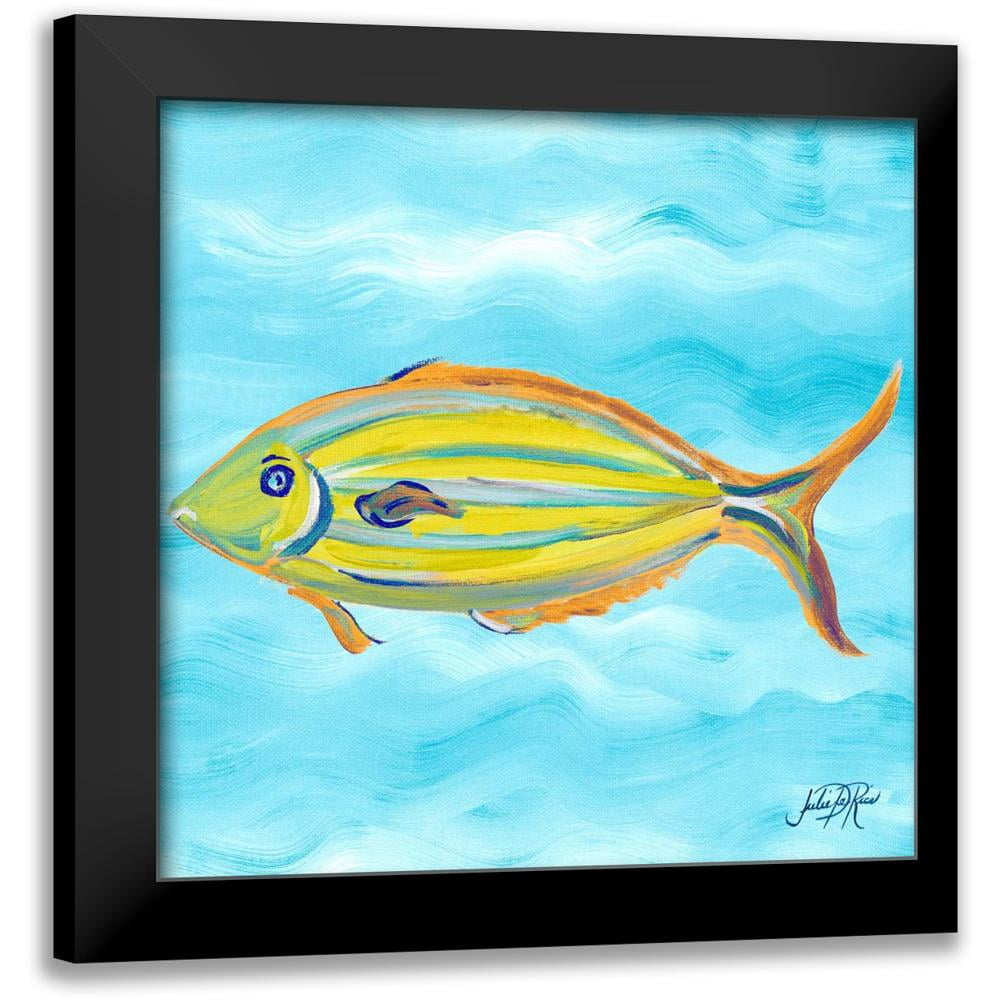 DeRice, Julie 20x20 Black Modern Framed Museum Art Print Titled - Fish ...