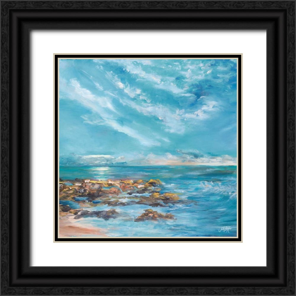 DeRice, Julie 26x26 Black Ornate Wood Framed with Double Matting Museum ...